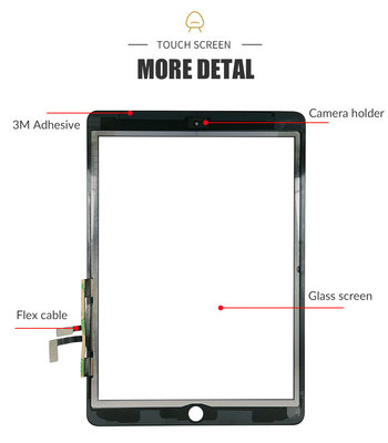 IPad Air 1 IPad 5 Front Glass A1475 A1476 A1474 Ipad Digitizer Replacement