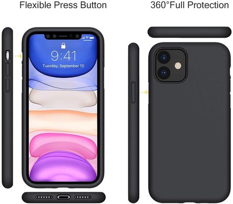 IPhone 11 Liquid Silicone Case 6.1 Inch Gel Rubber Full Body Protection Cover