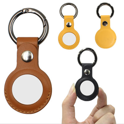 soft Keychain Protective Cover For Apple Airtags Locator Leather Sleeve Tracker Anti Lost Device