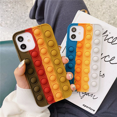 Push Bubble Silicone Phone Case For IPhone 11 12 Pro Max Mini X XS XR XSMAX 8 7