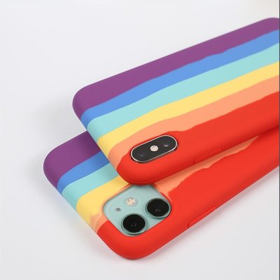Rainbow Cell Phone Protective Covers For IPhone 12 Pro Max 11 7 8 Plus Mini XS MAX XR Gradient Color