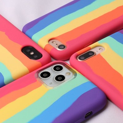 Rainbow Cell Phone Protective Covers For IPhone 12 Pro Max 11 7 8 Plus Mini XS MAX XR Gradient Color