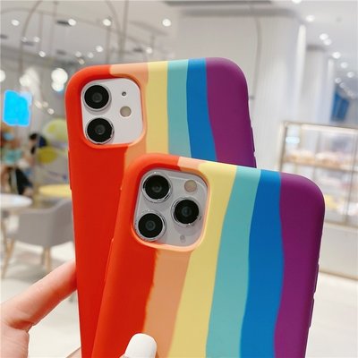 Rainbow Cell Phone Protective Covers For IPhone 12 Pro Max 11 7 8 Plus Mini XS MAX XR Gradient Color