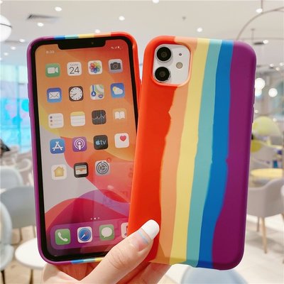 Rainbow Cell Phone Protective Covers For IPhone 12 Pro Max 11 7 8 Plus Mini XS MAX XR Gradient Color