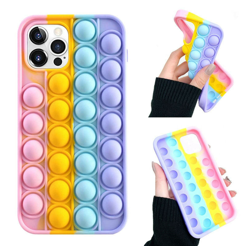 Push Bubble Silicone Phone Case For IPhone 11 12 Pro Max Mini X XS XR XSMAX 8 7